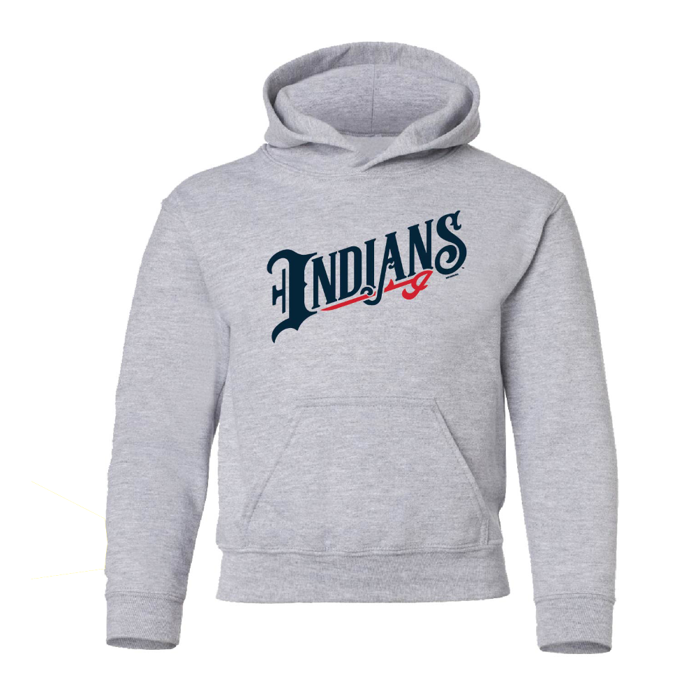 Indianapolis Indians Youth Grey Indians Wordmark Hoodie – Indianapolis ...
