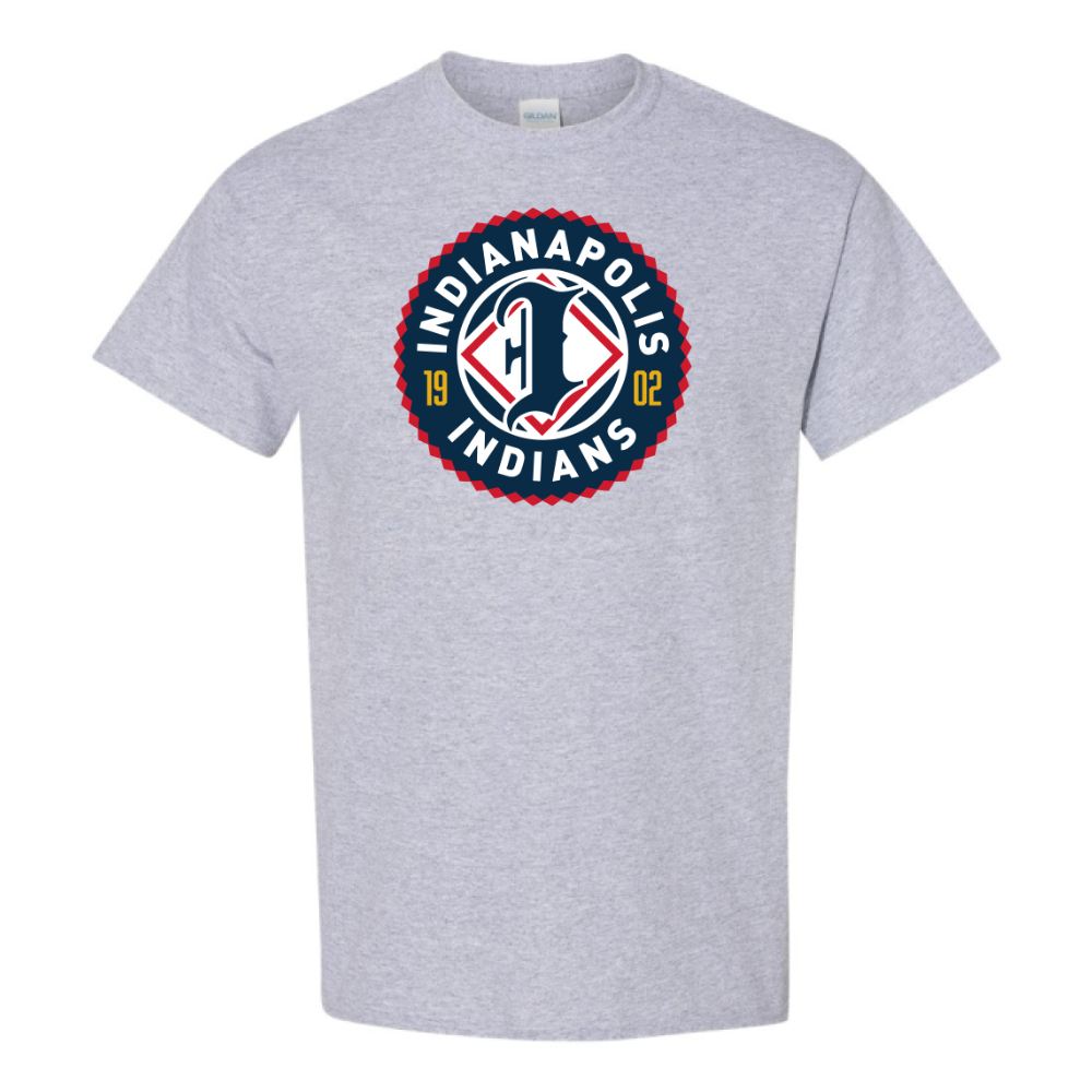 Indianapolis Indians Adult Grey Primary Logo Tee – Indianapolis Indians ...