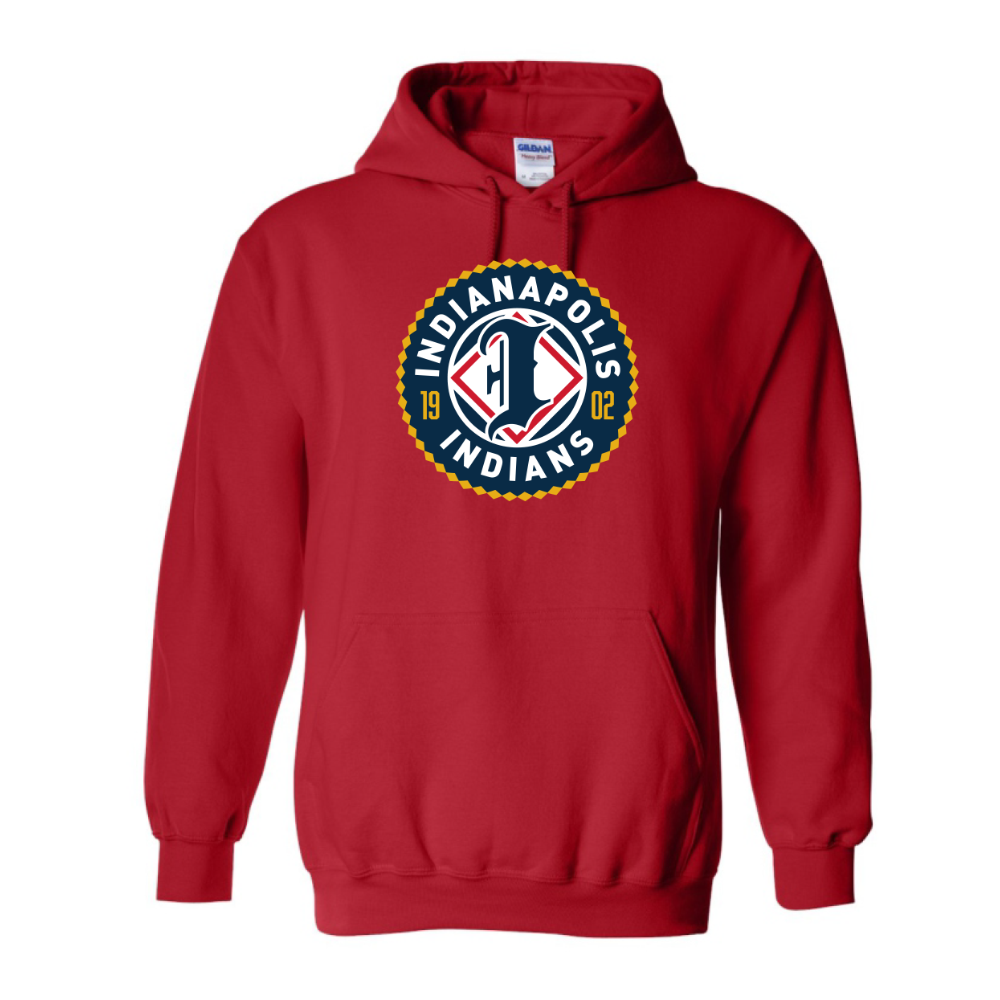 Indianapolis Indians Adult Red Primary Logo Hoodie – Indianapolis ...