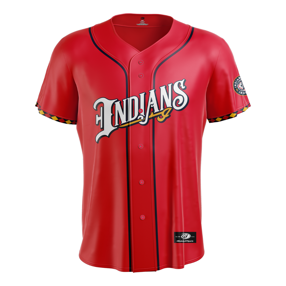 Indianapolis Indians Adult Customizable Red Alternate Replica Jersey ...