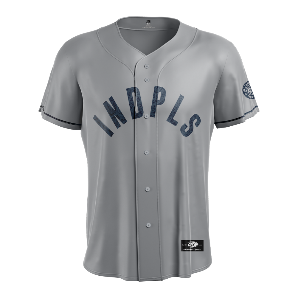 Indianapolis Indians Adult Road Grey Replica On-Field Jersey ...