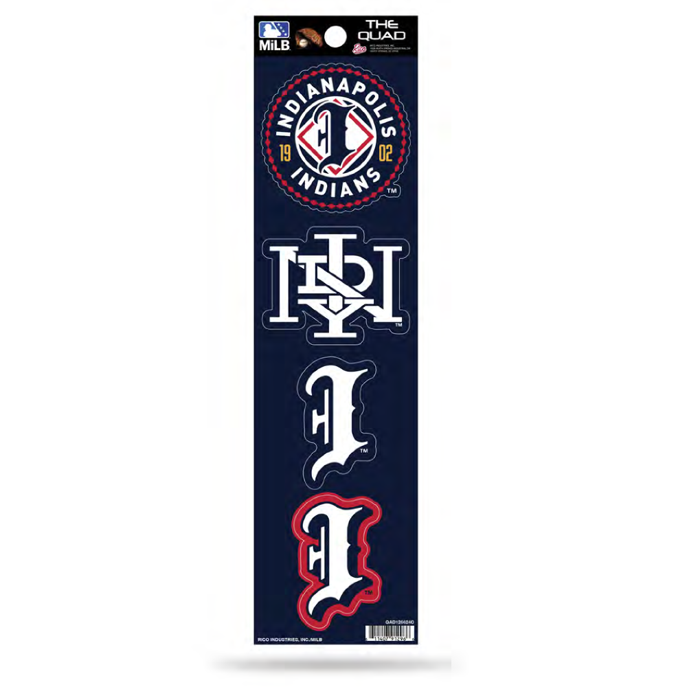 Indianapolis Indians Quad Decal Sticker Set – Indianapolis Indians ...