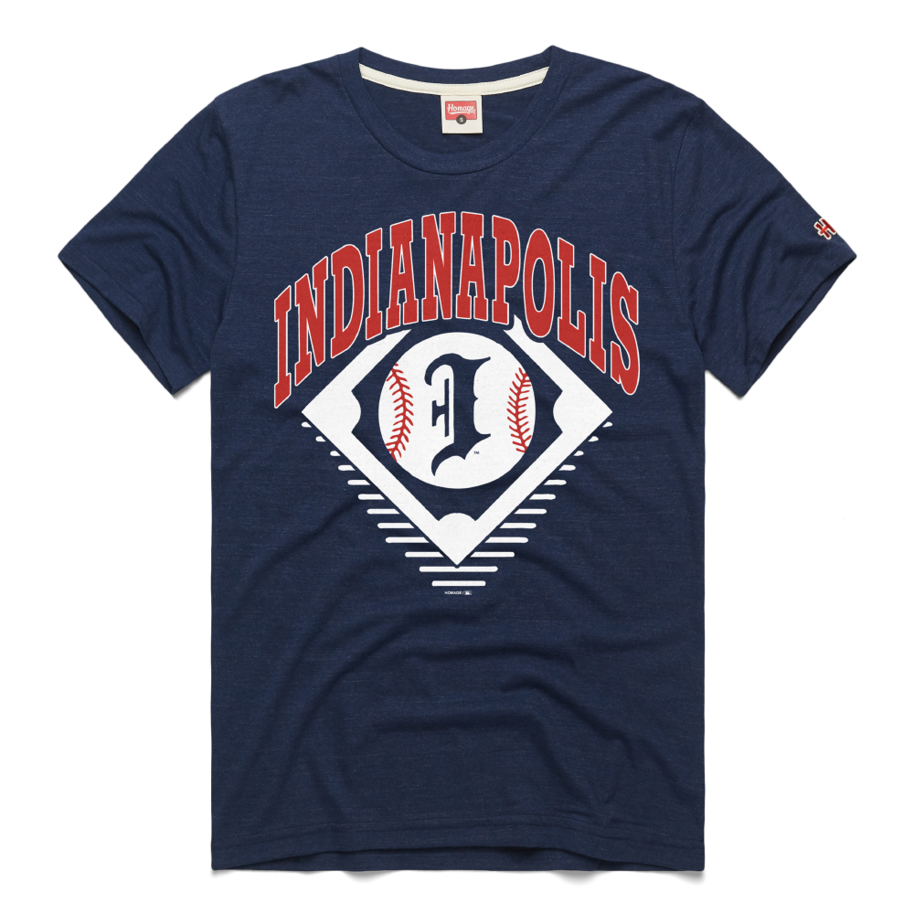 Indianapolis Indians Adult Homage Navy Road Diamond Tee – Indianapolis ...